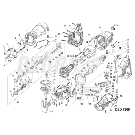 Części zamienne do piły szablastej, lisicy DEDRA DED7969 ...
